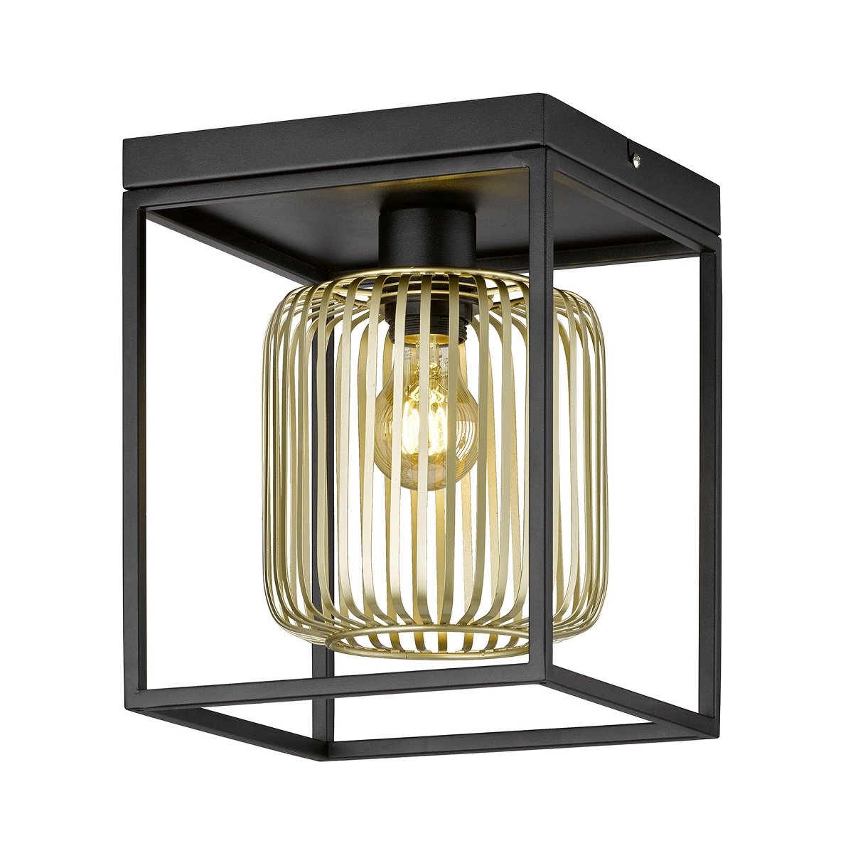 Fischer & Honsel 21294 Deckenleuchte Caydo 1-flammig schwarz goldfarben ...