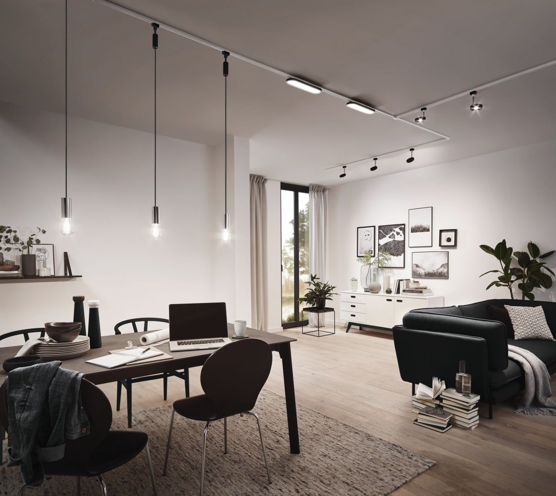 Paulmann Design URail No. 96920 URail LED Panel 5W Schwarz Chrom 2700K ...