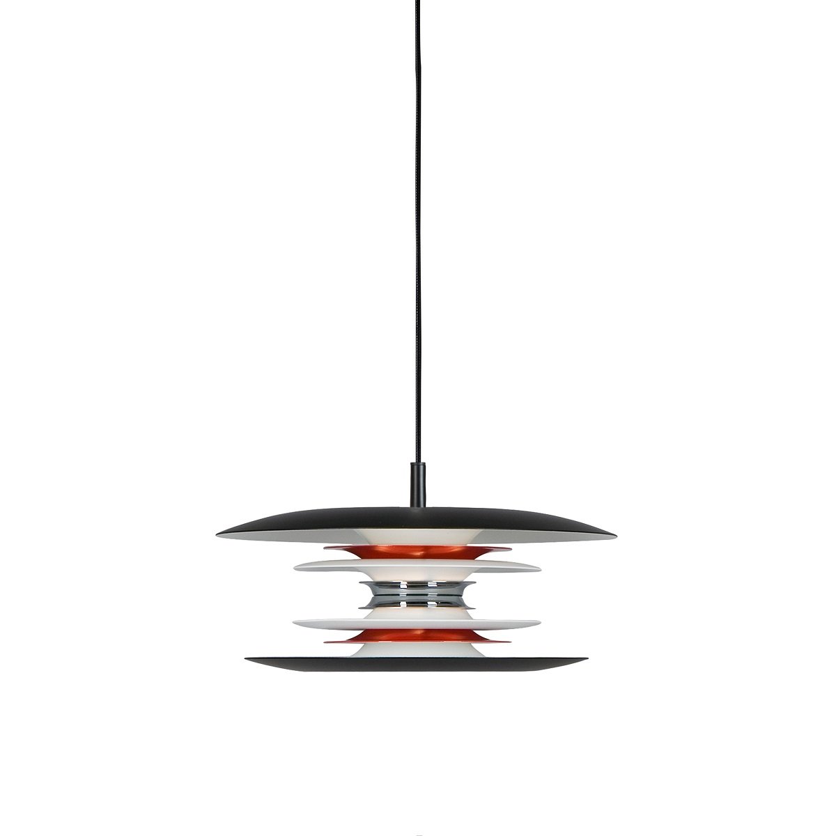 Belid Diablo Pendelleuchte 300mm schwarz matt rot G9 --> Leuchten ...