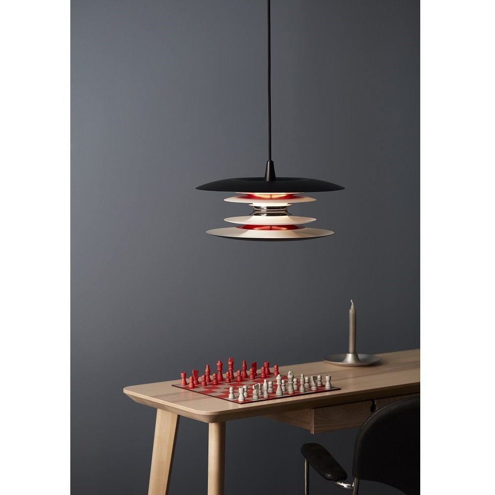 Belid Diablo Pendelleuchte 400mm schwarz matt rot E14 --> Leuchten ...