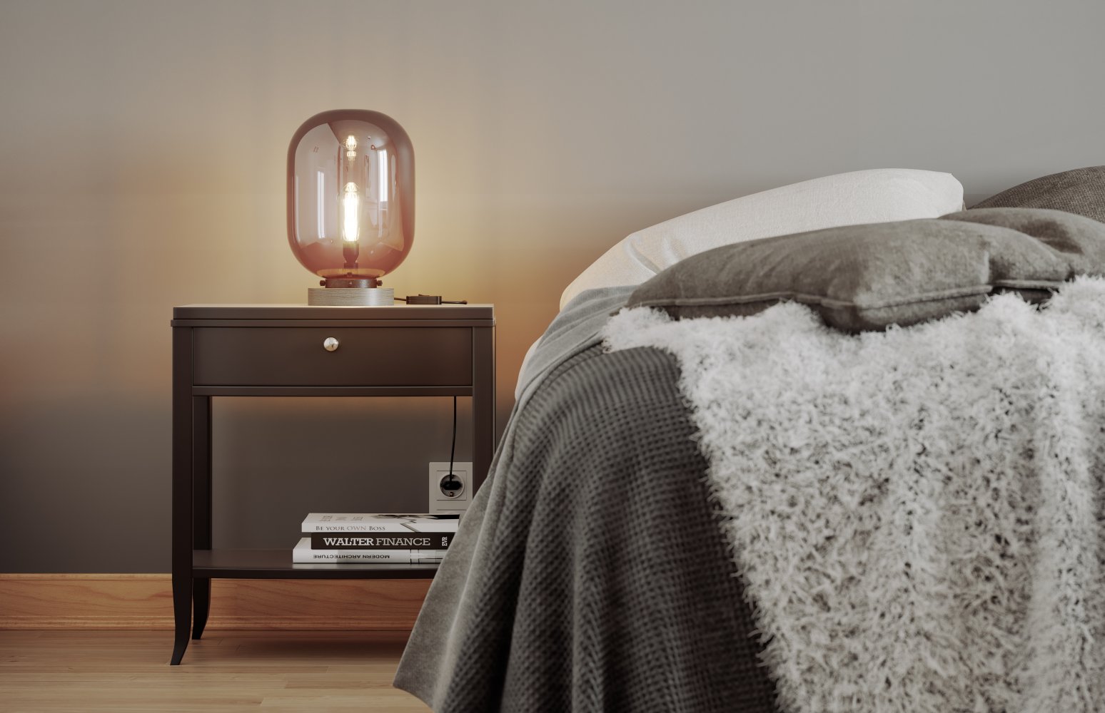 By Rydéns 4002070-4505 Tischleuchte Leola H 31 cm marmor rauchgrau ...