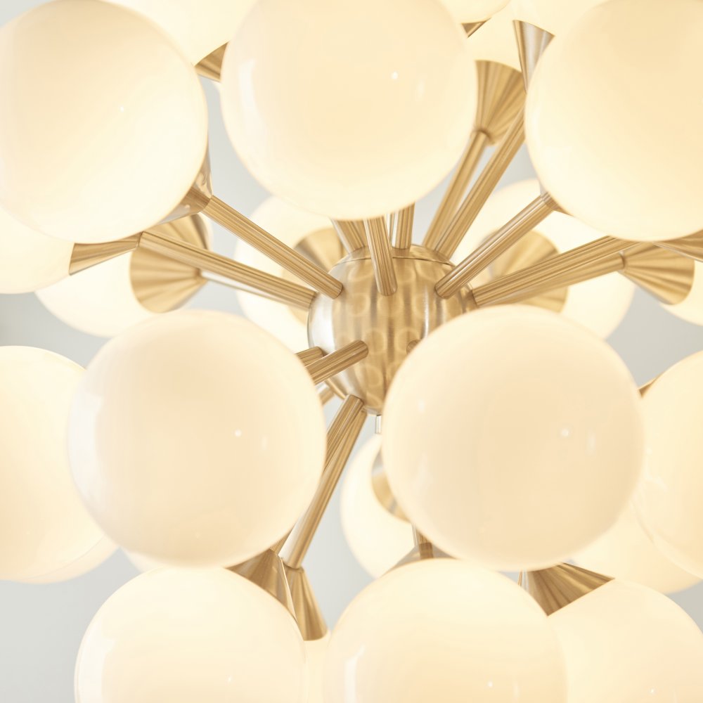 ENDON 77587 Oscar Pendelleuchte 28-flammig Nickel Opal --> Leuchten ...