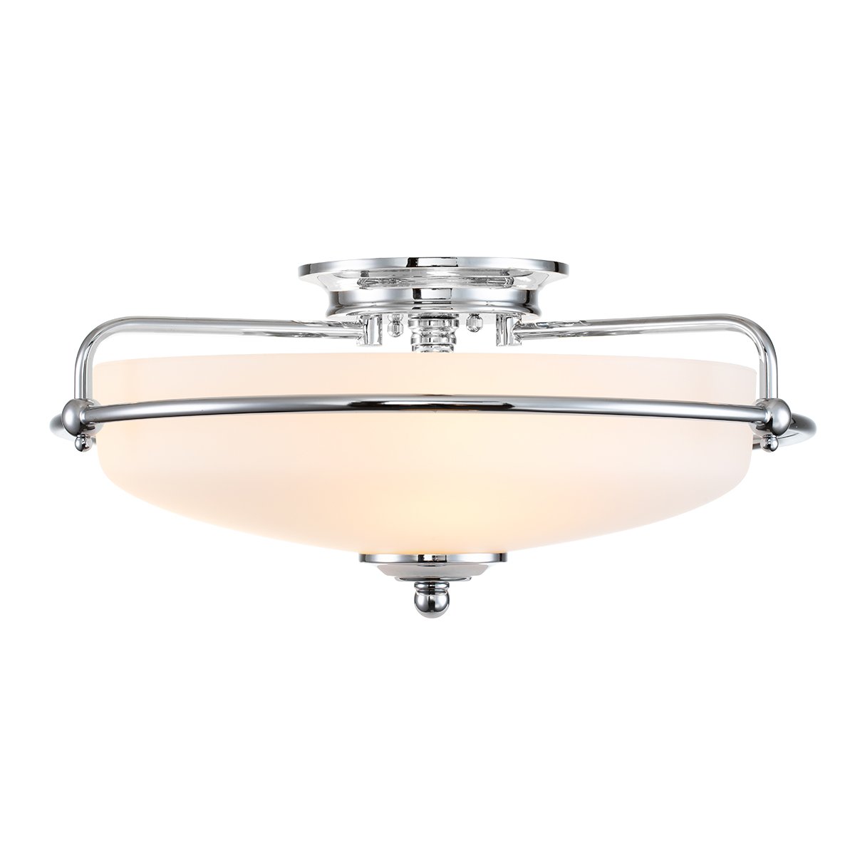 Deckenleuchte Chrom Glas