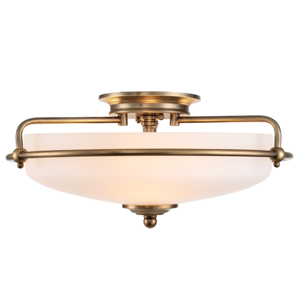 Elstead Lighting Griffin Deckenleuchte Messing Glas opal --> Leuchten ...