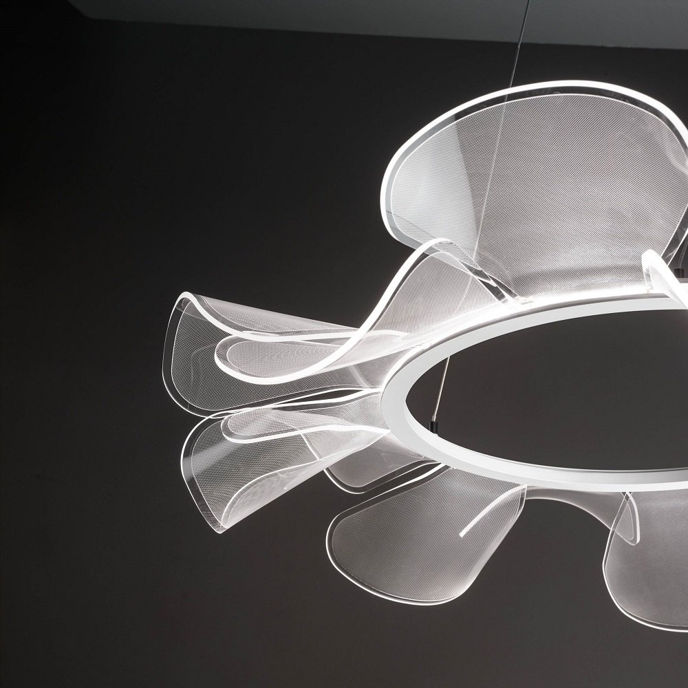 Fabas Luce 3626-45-102 LED Pendelleuchte Sylvie 72cm weiß dimmbar ...