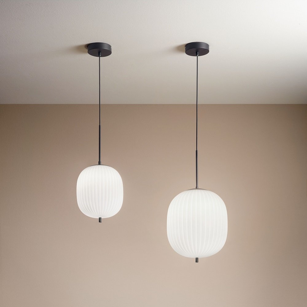 Fabas Luce 3689-45-101 Pendelleuchte Domizia 32cm schwarz weiß ...