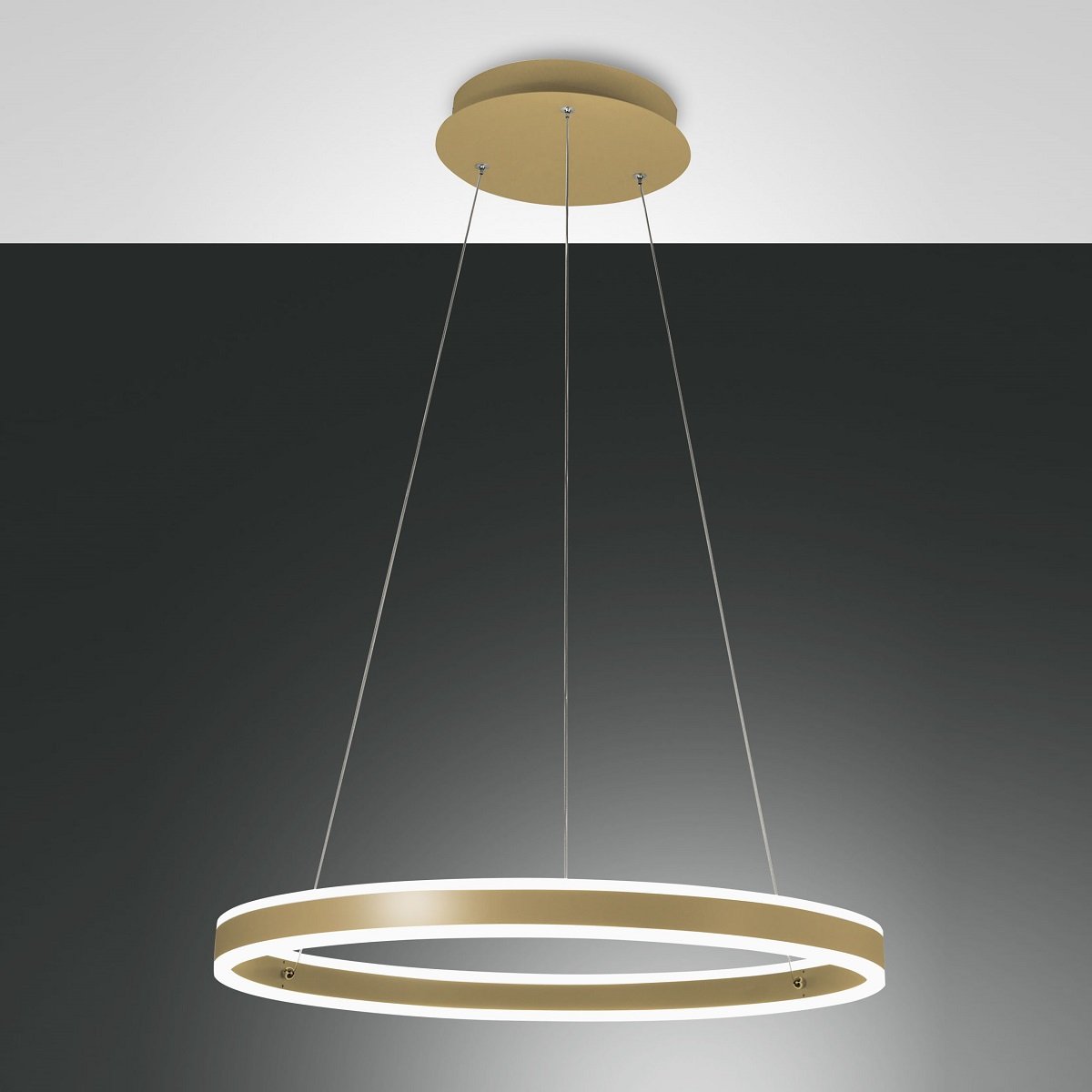 Fabas Luce 3743-40-225 LED Pendelleuchte Palau goldfarben 60cm ...