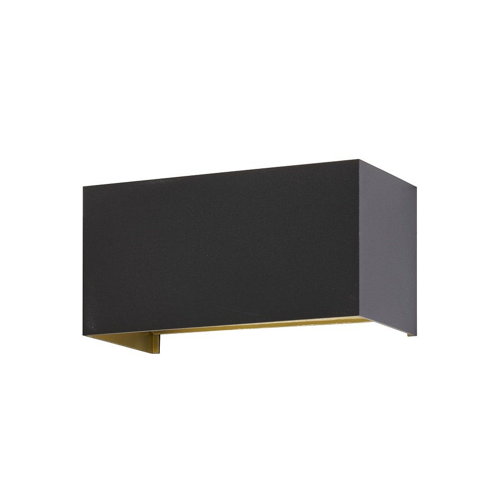Fischer & Honsel 30519 LED Außenwandleuchte Wallo schwarz goldfarben ...