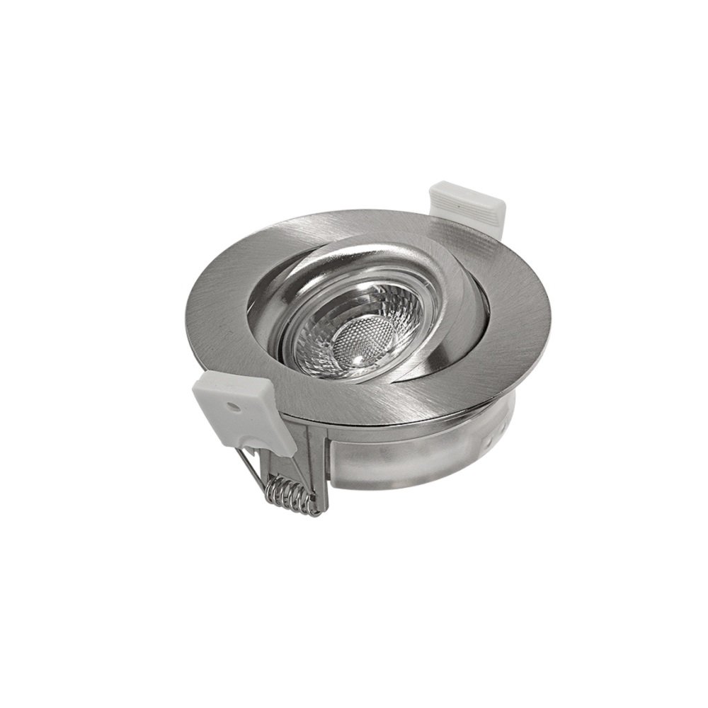 Heitronic 500954 LED Einbaustrahler nickel matt rund schwenkbar IP44 ...