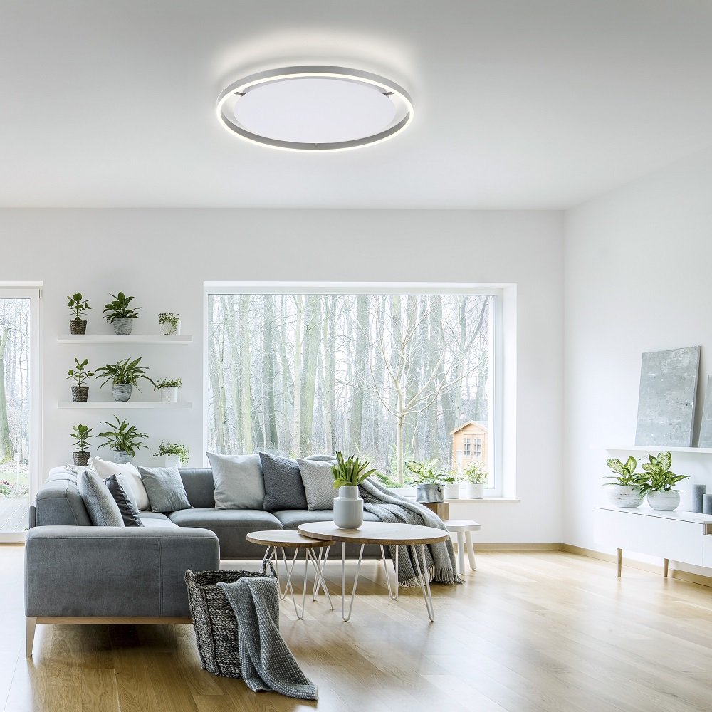 Leuchten Direkt 15392-95 RITUS LED Deckenleuchte Aluminium rund 60cm ...