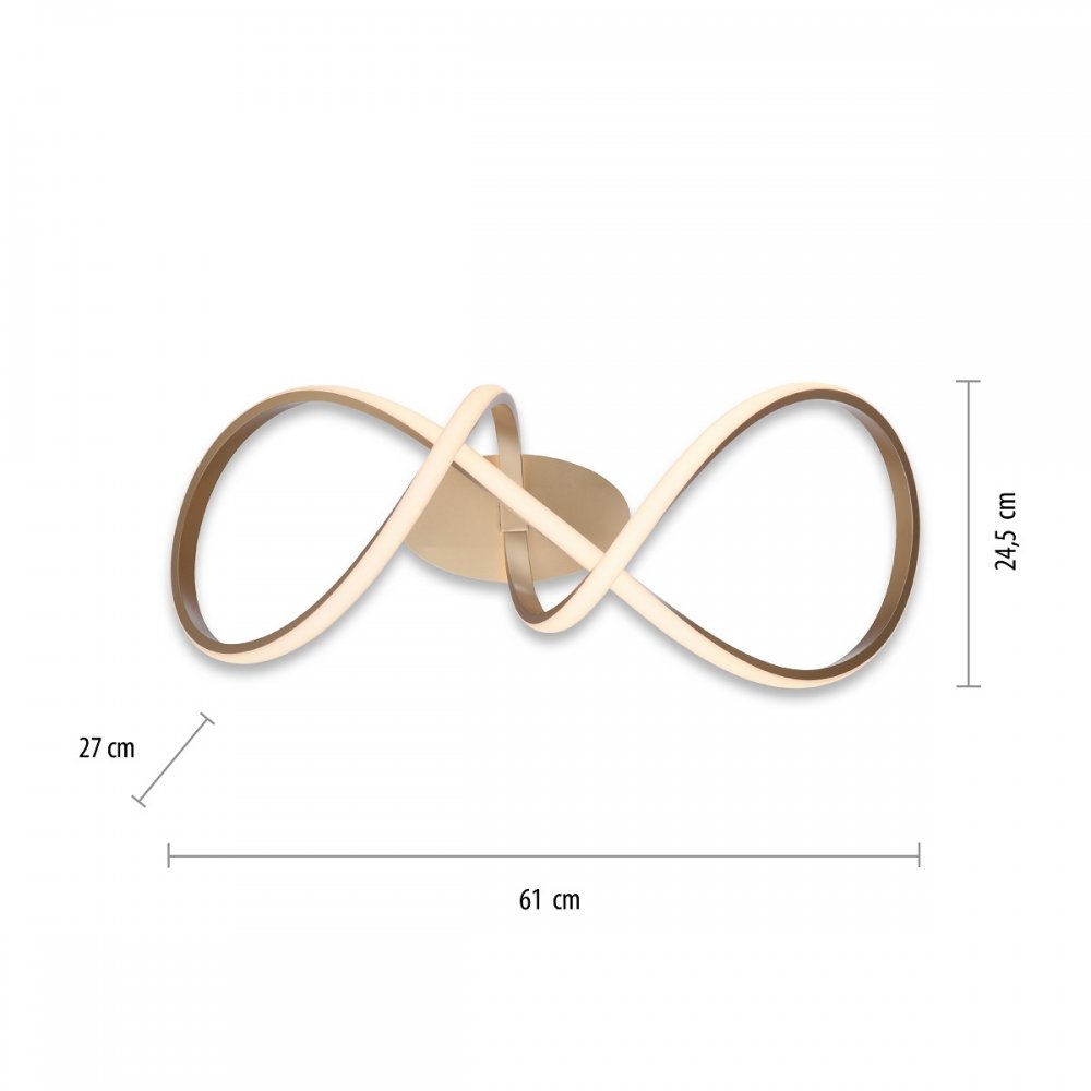 Leuchten Direkt 15403-60 LED Deckenleuchte Maria messing matt ...