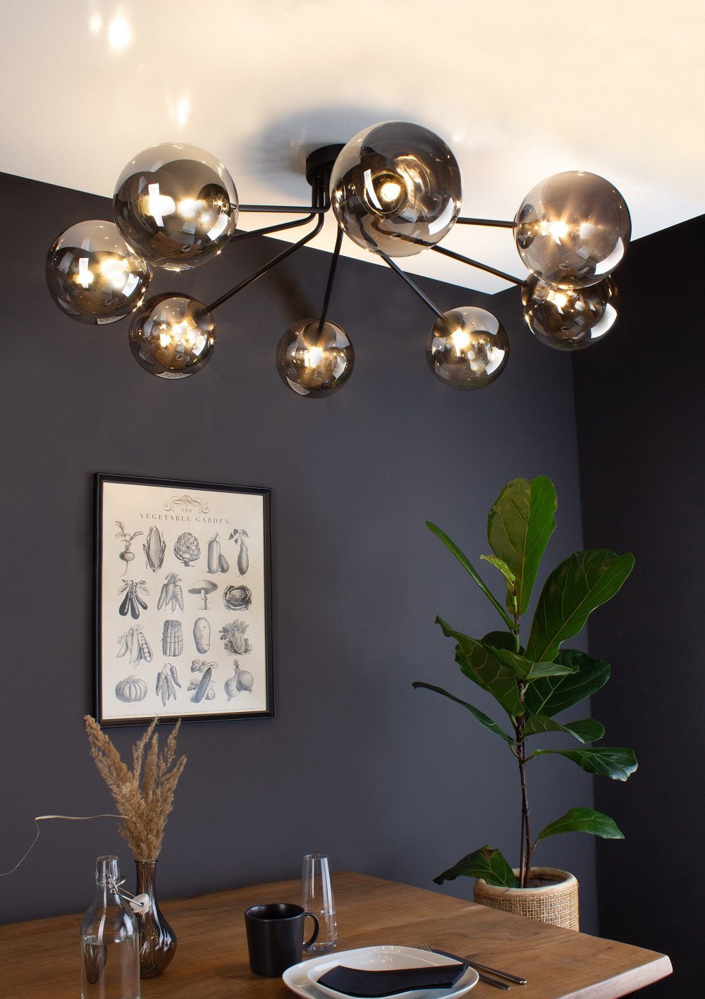 Luce Design Neptun 9120 PL8 Nero Deckenleuchte 8-flammig ECO Light ...