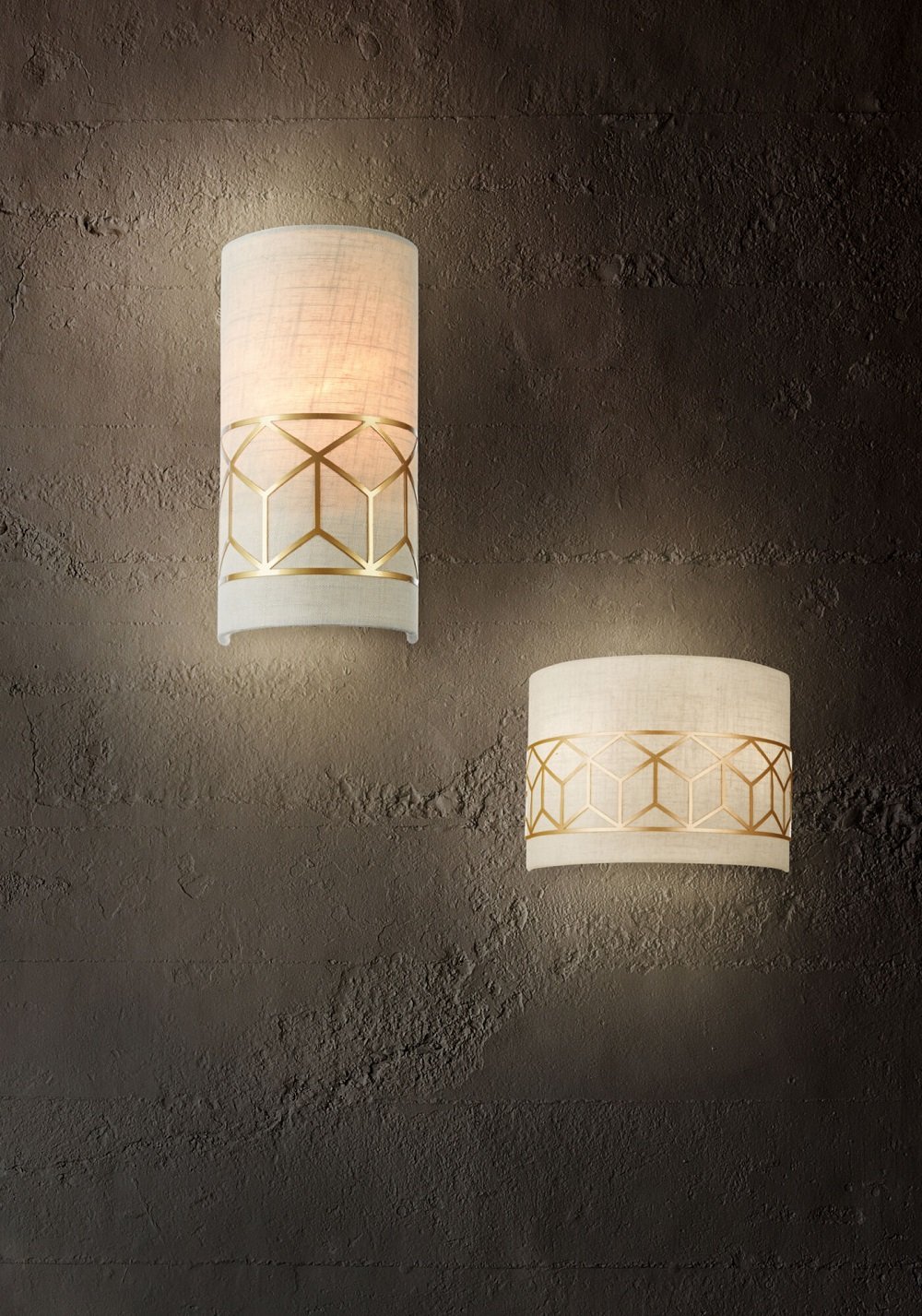 Maytoni Wandleuchte Messina goldfarben leinen --> Leuchten & Lampen ...