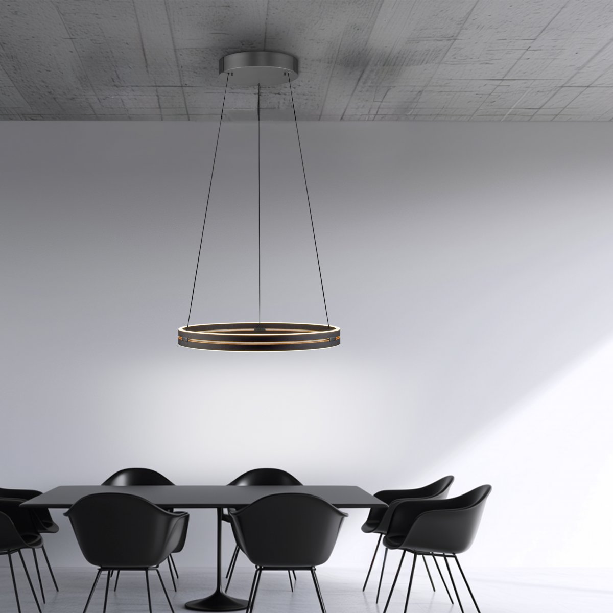 Paul Neuhaus 2551-18 Neuhaus PURE E-Loop LED Pendelleuchte oak black ...