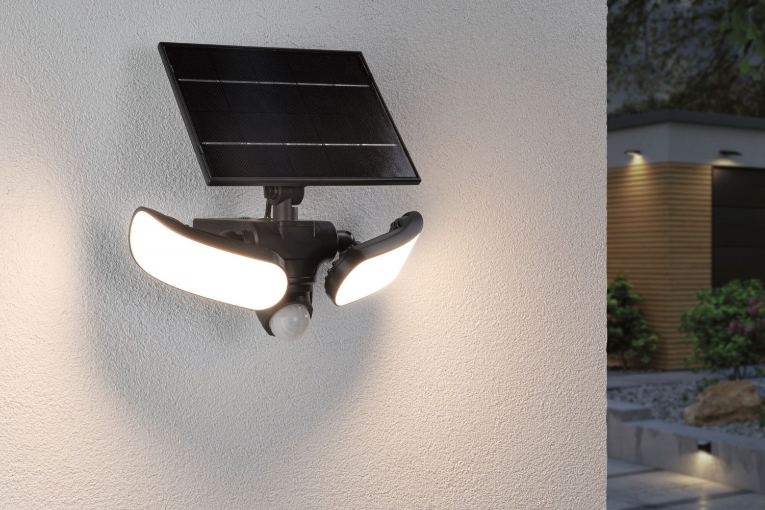 Paulmann 94610 Solar LED Wandfluter Sonlig 2-flammig IP65 3000K ...