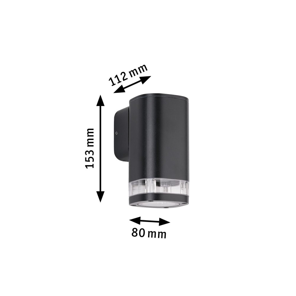 Paulmann 94718 LED Außenwandleuchte Colum seewasserresistent GU10 ...