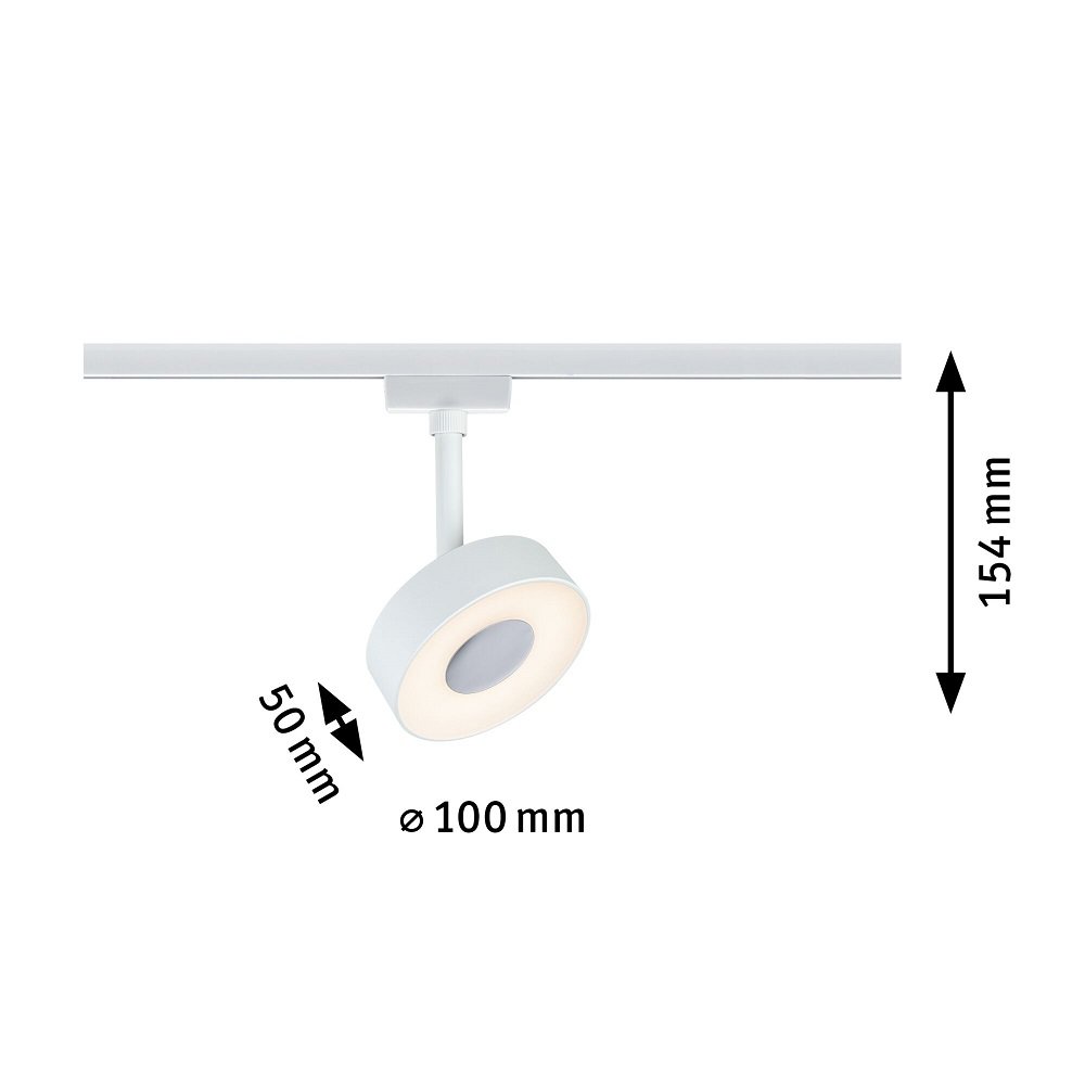 Paulmann Design URail 95588 LED Schienenspot 3000K dimmbar 230V Weiß --> Leuchten & Lampen ...