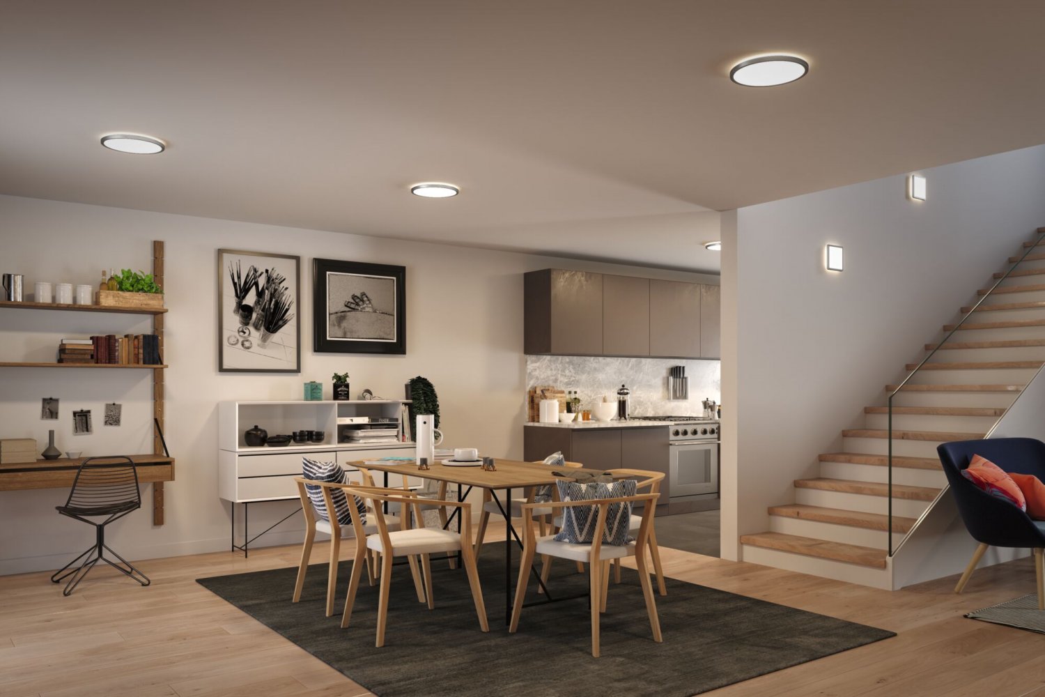 Paulmann No. 71008 LED Panel Atria Shine 293x293mm 4000K 16W Chrom matt ...