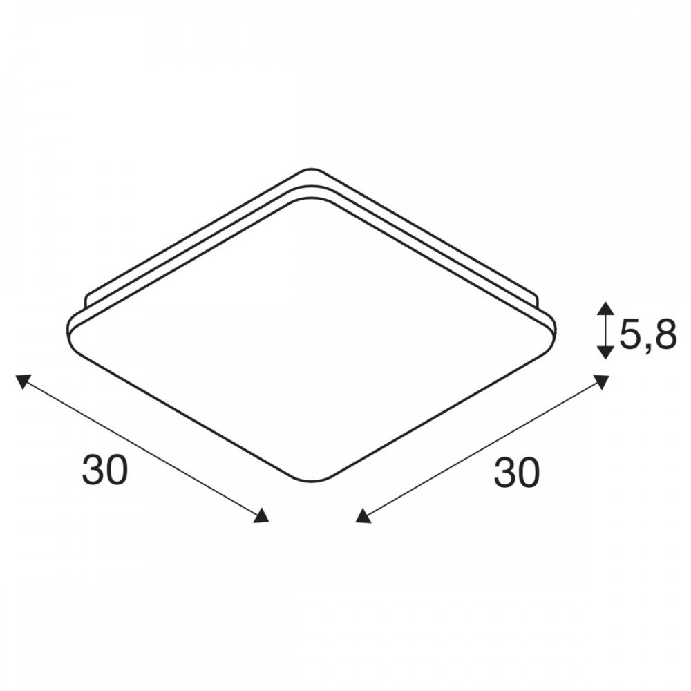 SLV 1005088 SIMA SENSOR LED Wand- und Deckenaufbauleuchte weiß 3000K ...