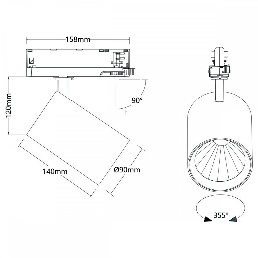 SLV 1010595 TRACKSPOT P 3PH. 56 930 MB ML WH 4000K 36° Schwarz ...