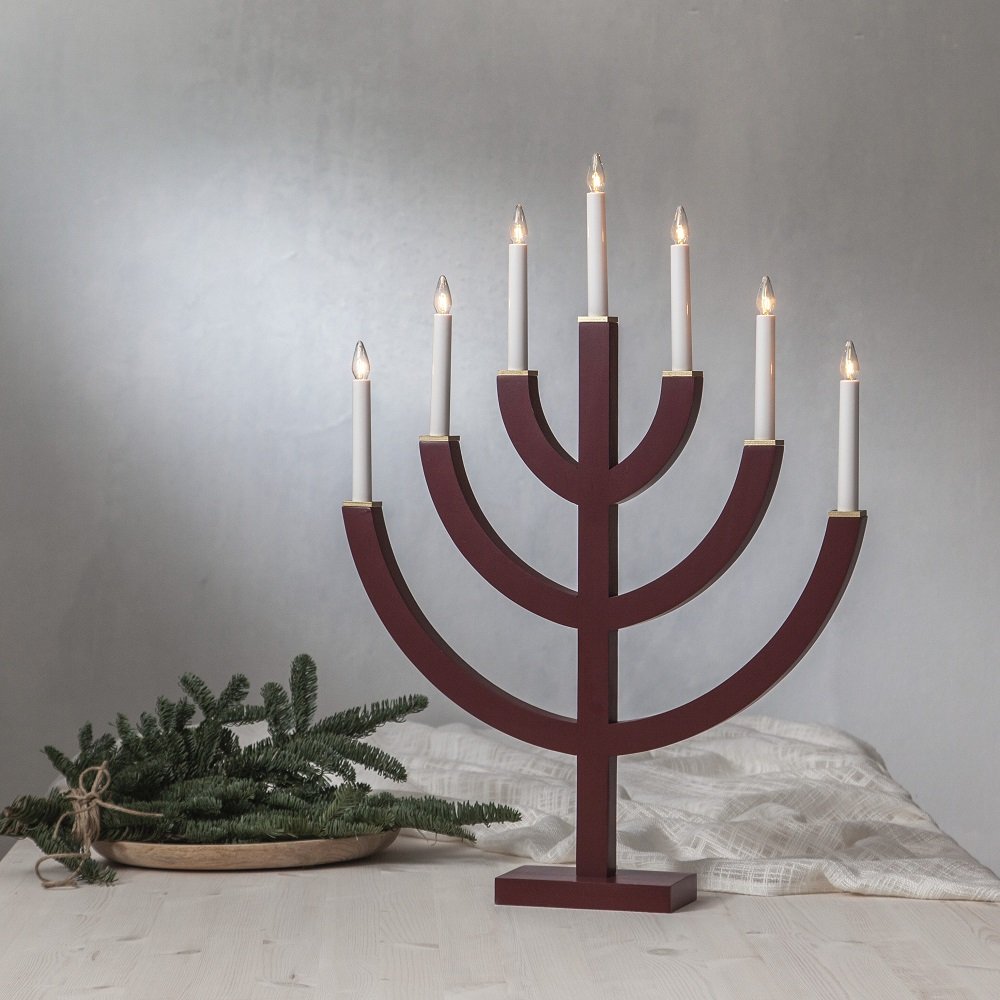 Star Trading Fensterleuchter Anno 220-21 rot 7-flammig --> Leuchten ...