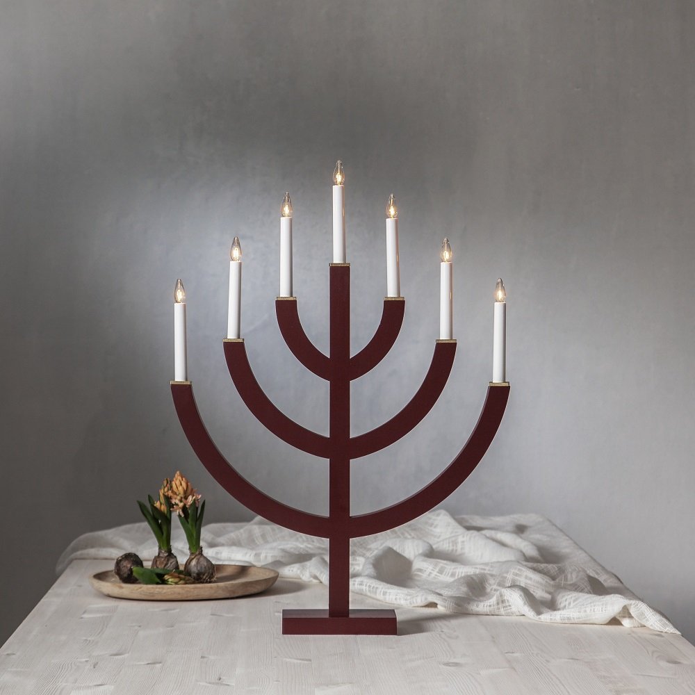 Star Trading Fensterleuchter Anno 220-21 rot 7-flammig --> Leuchten ...