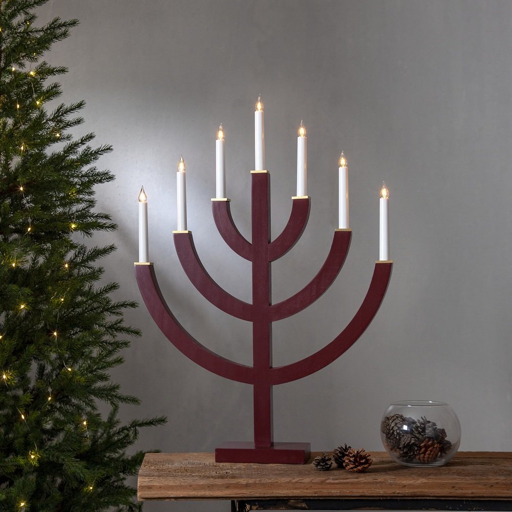 Star Trading Fensterleuchter Anno 220-21 rot 7-flammig --> Leuchten ...