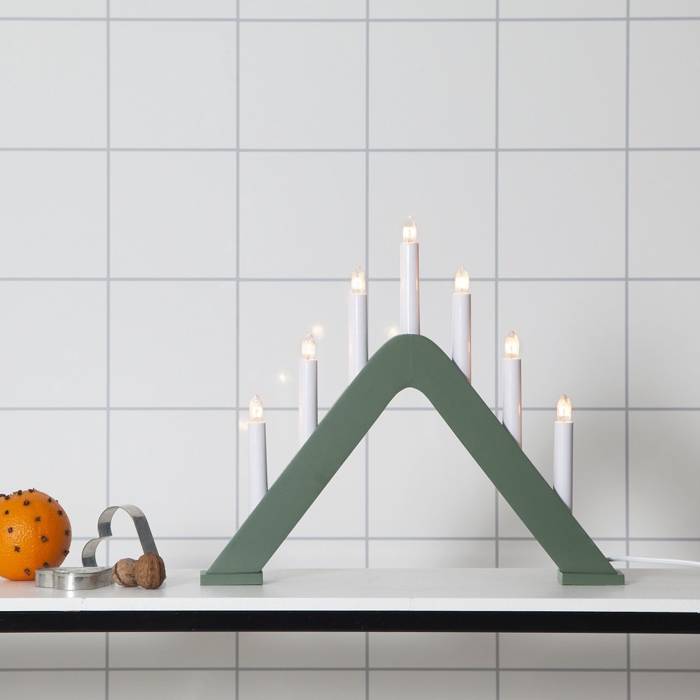 Star Trading Fensterleuchter Jarve 7-flammig grün --> Leuchten & Lampen online kaufen im Shop ...