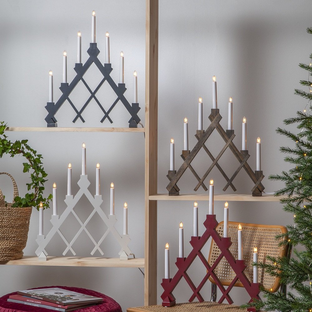 Star Trading Fensterleuchter Rut 7-flammig braun --> Leuchten & Lampen ...